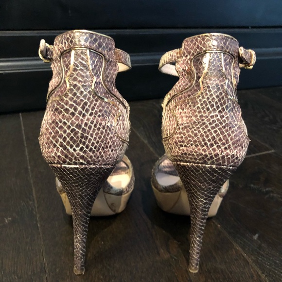 Miu Miu | Shoes | Miu Miu Snake Embossed Leather Platform Heel | Poshmark